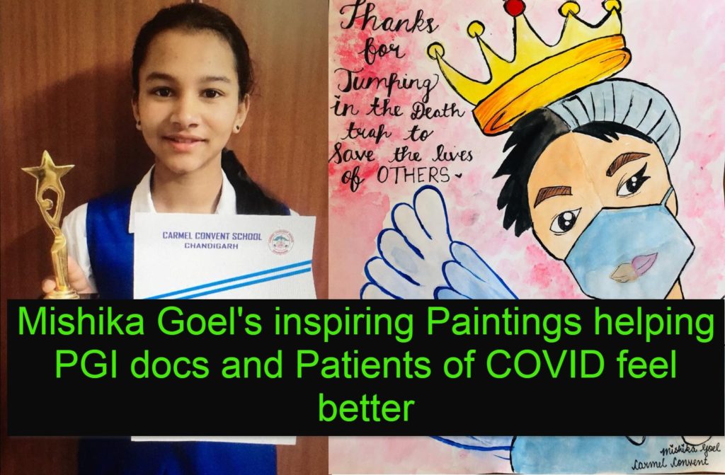 Her Paintings are providing solace to COVID Patients in PGIMER ...